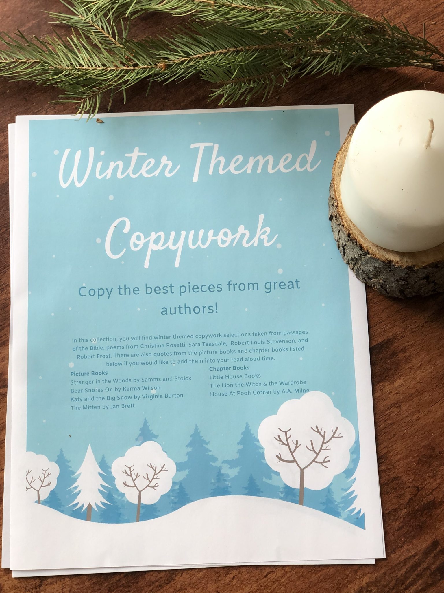 Winter Themed Copywork (FREE Printable) - Our Life Homeschooling