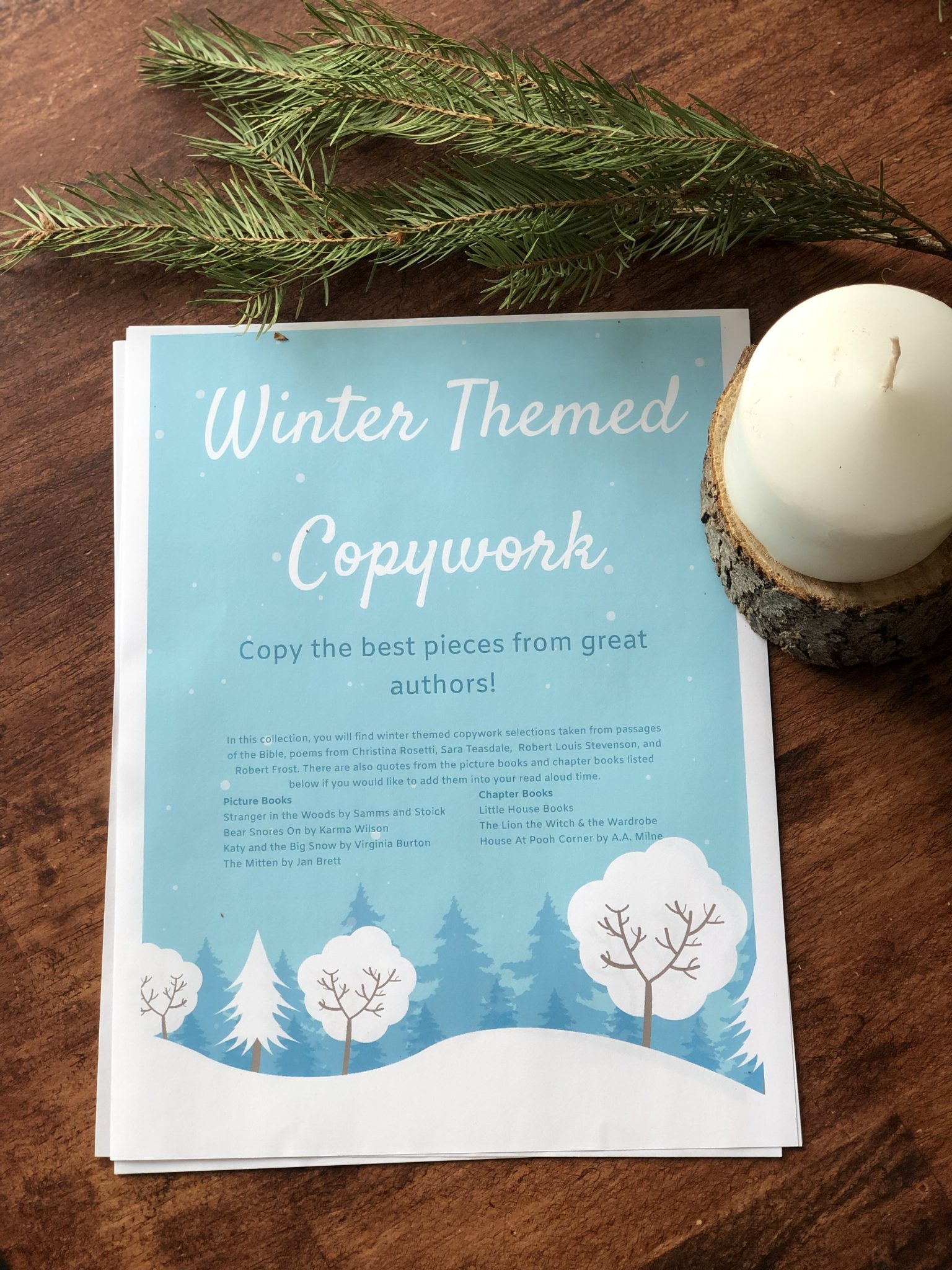 Winter Themed Copywork (FREE Printable) - Our Life Homeschooling