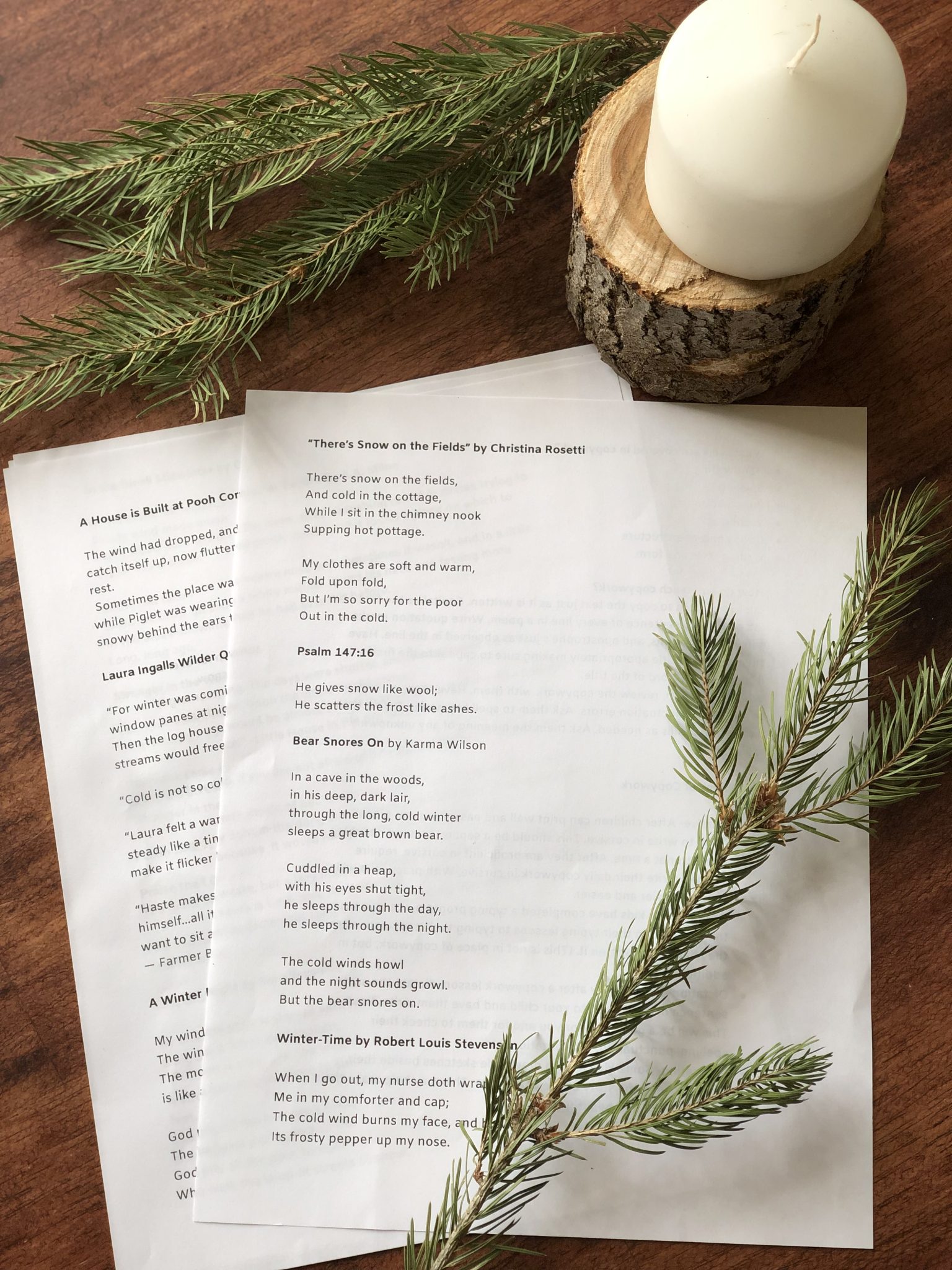 Winter Themed Copywork (FREE Printable) - Our Life Homeschooling