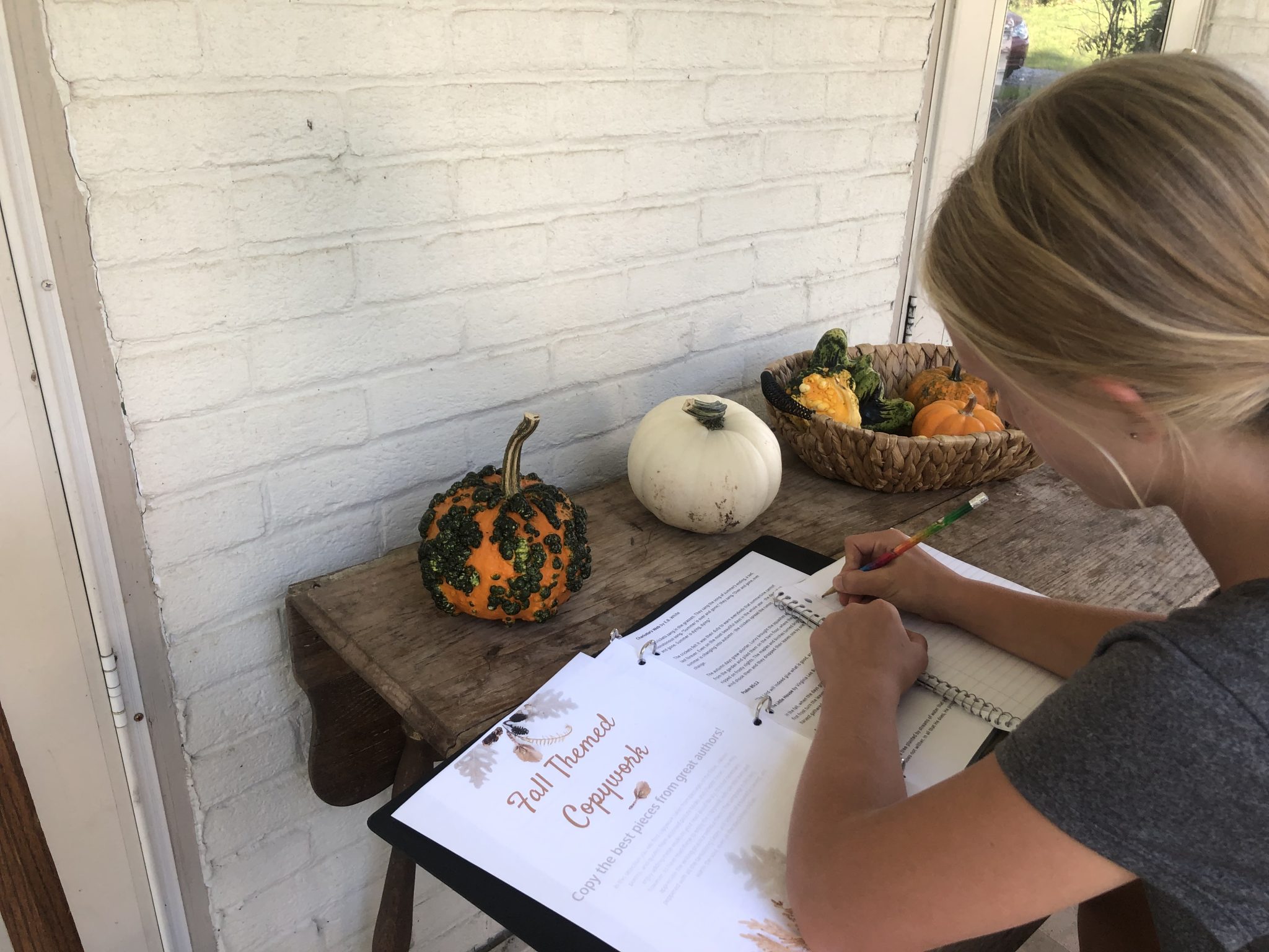 Fall-Themed Homeschool Copywork (Free Printable) - Our Life Homeschooling
