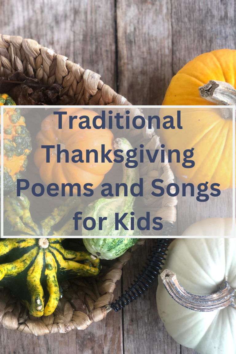 Traditional Thanksgiving Poems and Songs for Kids - Our Life Homeschooling