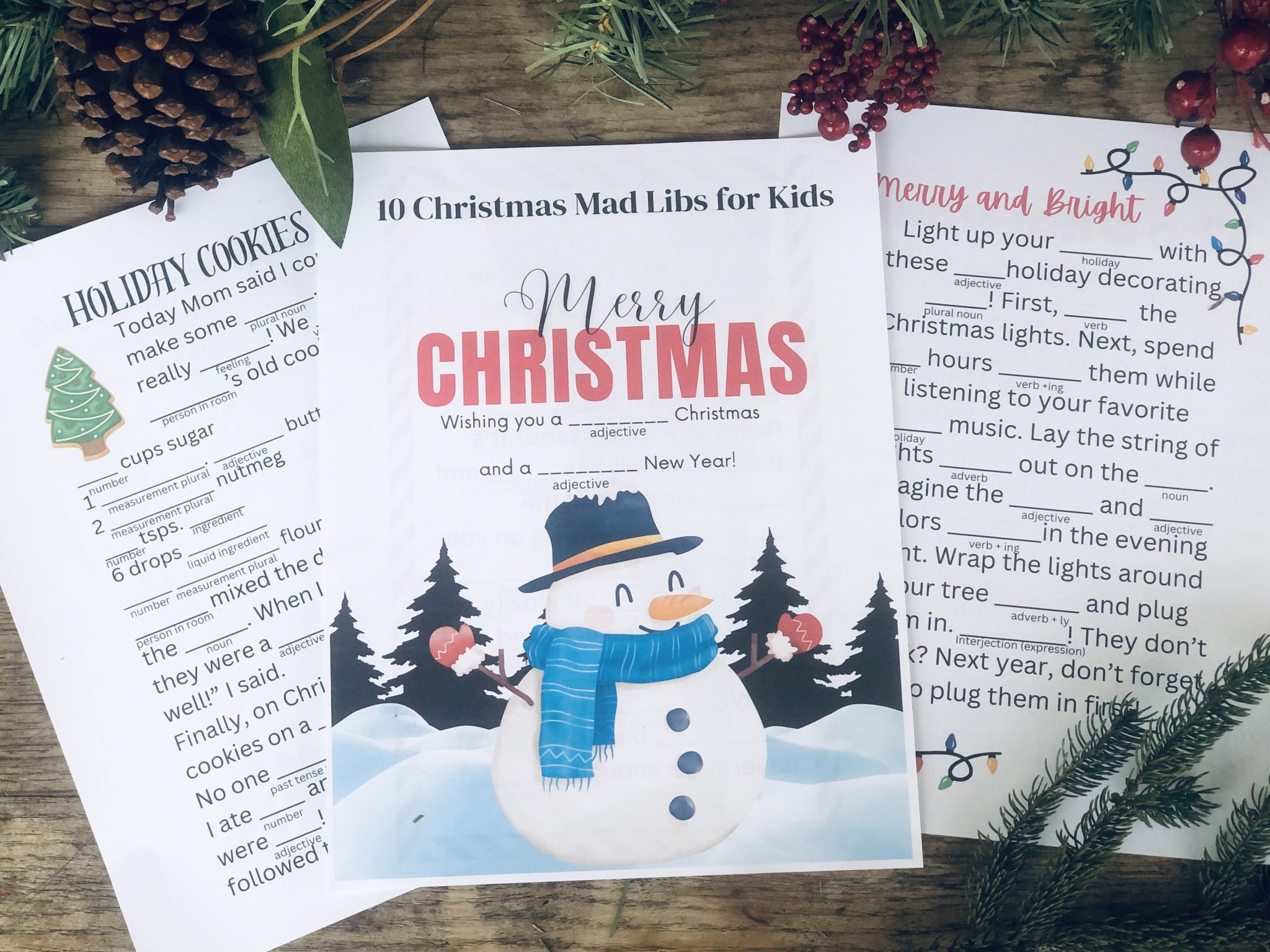 10 Printable Festive Christmas Mad Libs For Kids - Our Life Homeschooling