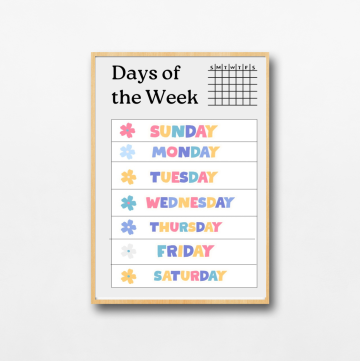 Days of the Week Free Printable Display and Coloring Sheets - Our Life ...
