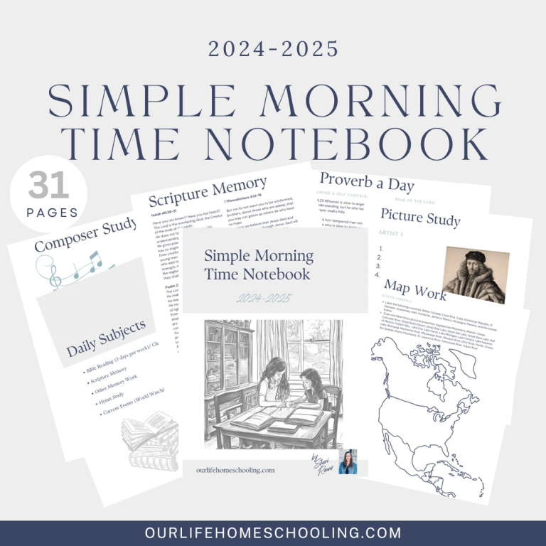 - Our Life Homeschooling Simple Morning Time Notebook
