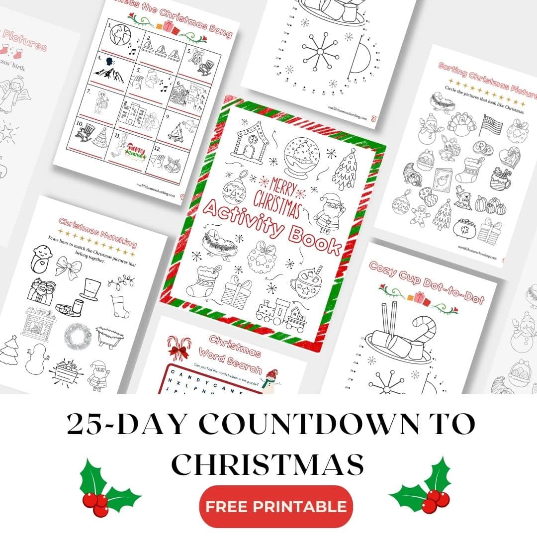 25-Day Countdown to Christmas FREE Activity Booklet - Our Life ...