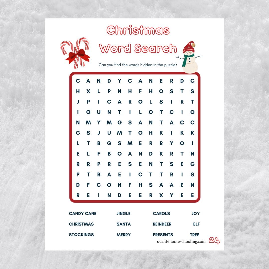 25-Day Countdown to Christmas FREE Activity Booklet - Our Life ...
