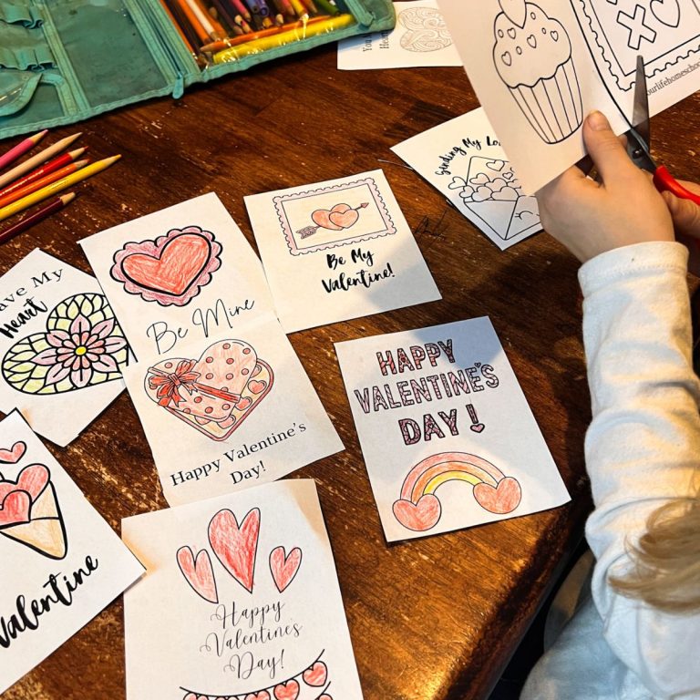 Printable Homemade Valentine's Day Cards for Kids - Our Life Homeschooling