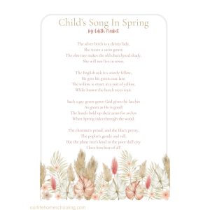 Beautiful Spring Poems for Kids (Free Printable) - Our Life Homeschooling