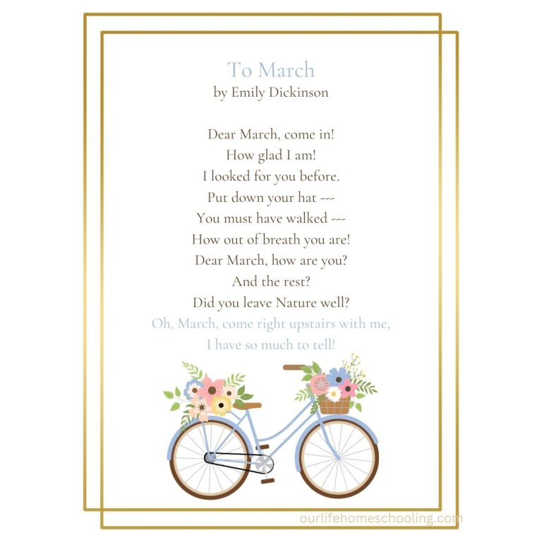 Beautiful Spring Poems for Kids (Free Printable) - Our Life Homeschooling