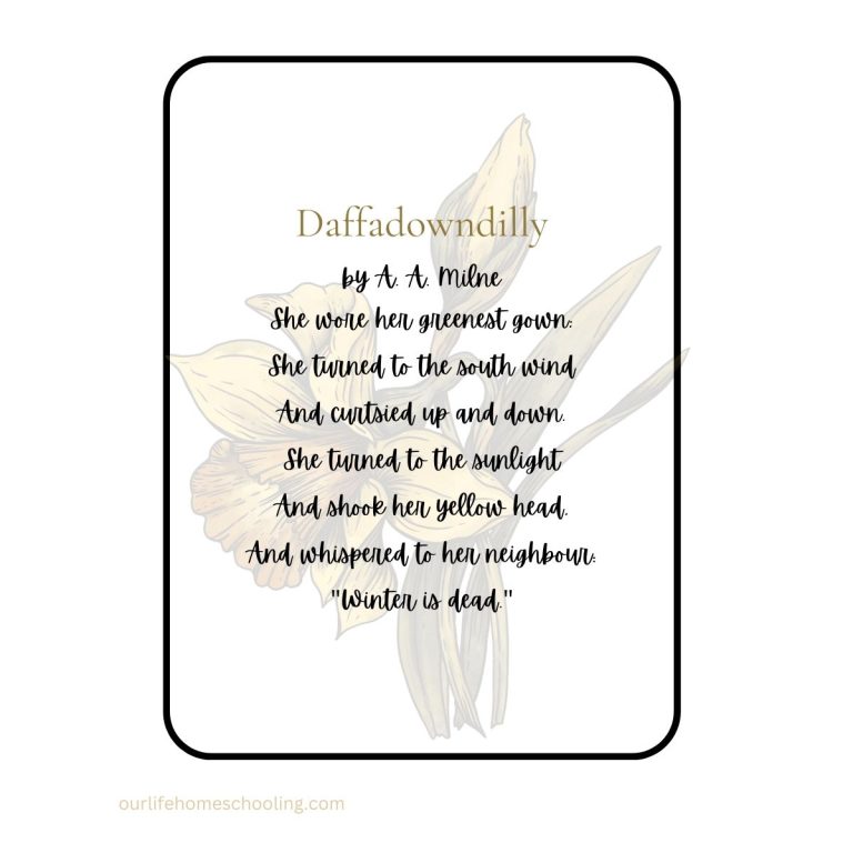 Beautiful Spring Poems for Kids (Free Printable) - Our Life Homeschooling