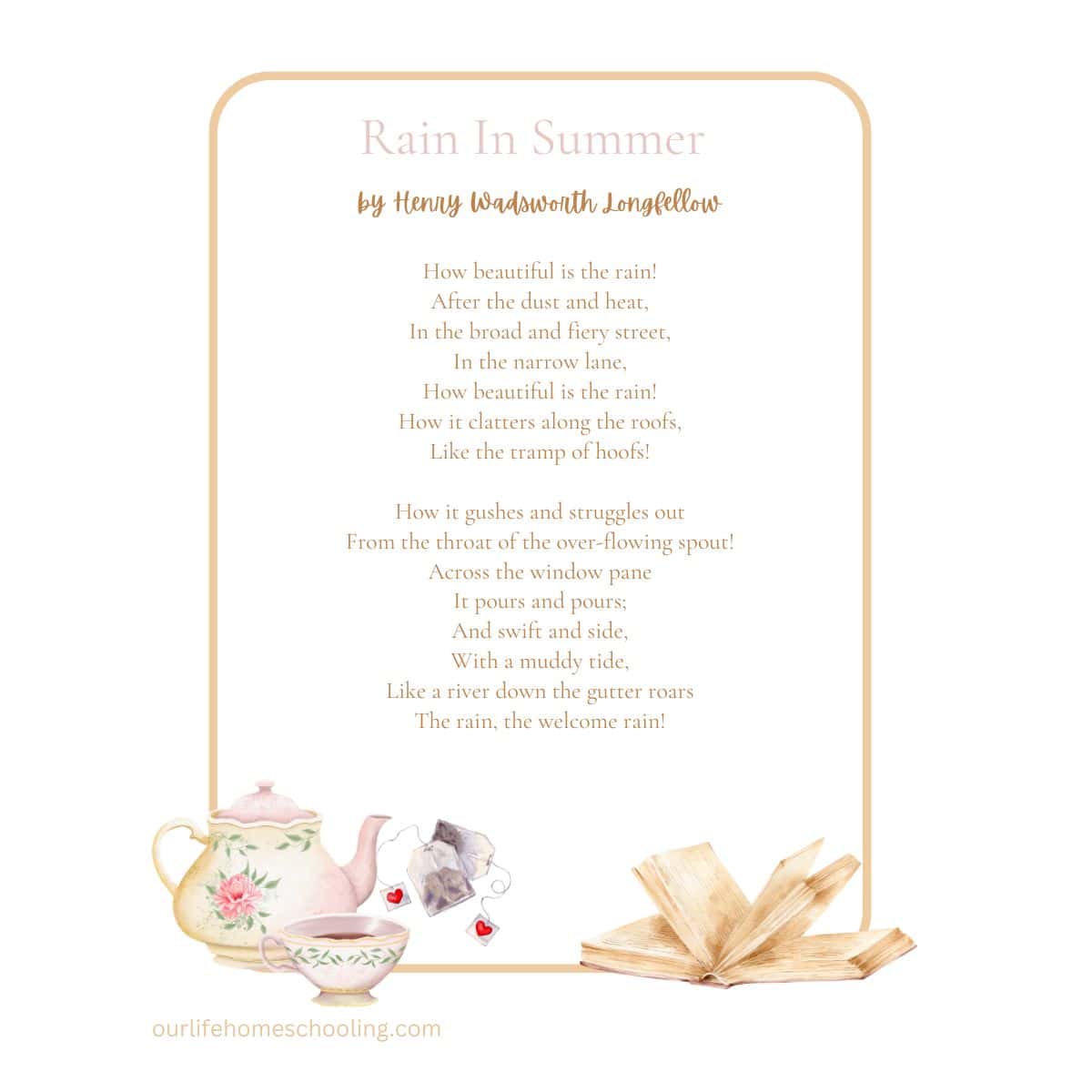 Lovely Summer Poems for Kids (Free Printable) - Our Life Homeschooling