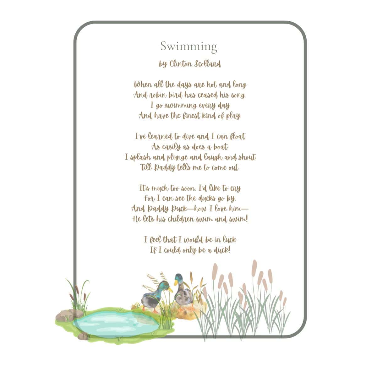 Lovely Summer Poems for Kids (Free Printable) - Our Life Homeschooling