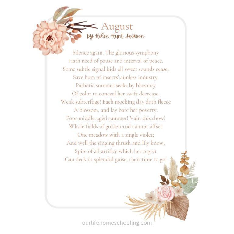 Lovely Summer Poems for Kids (Free Printable) - Our Life Homeschooling