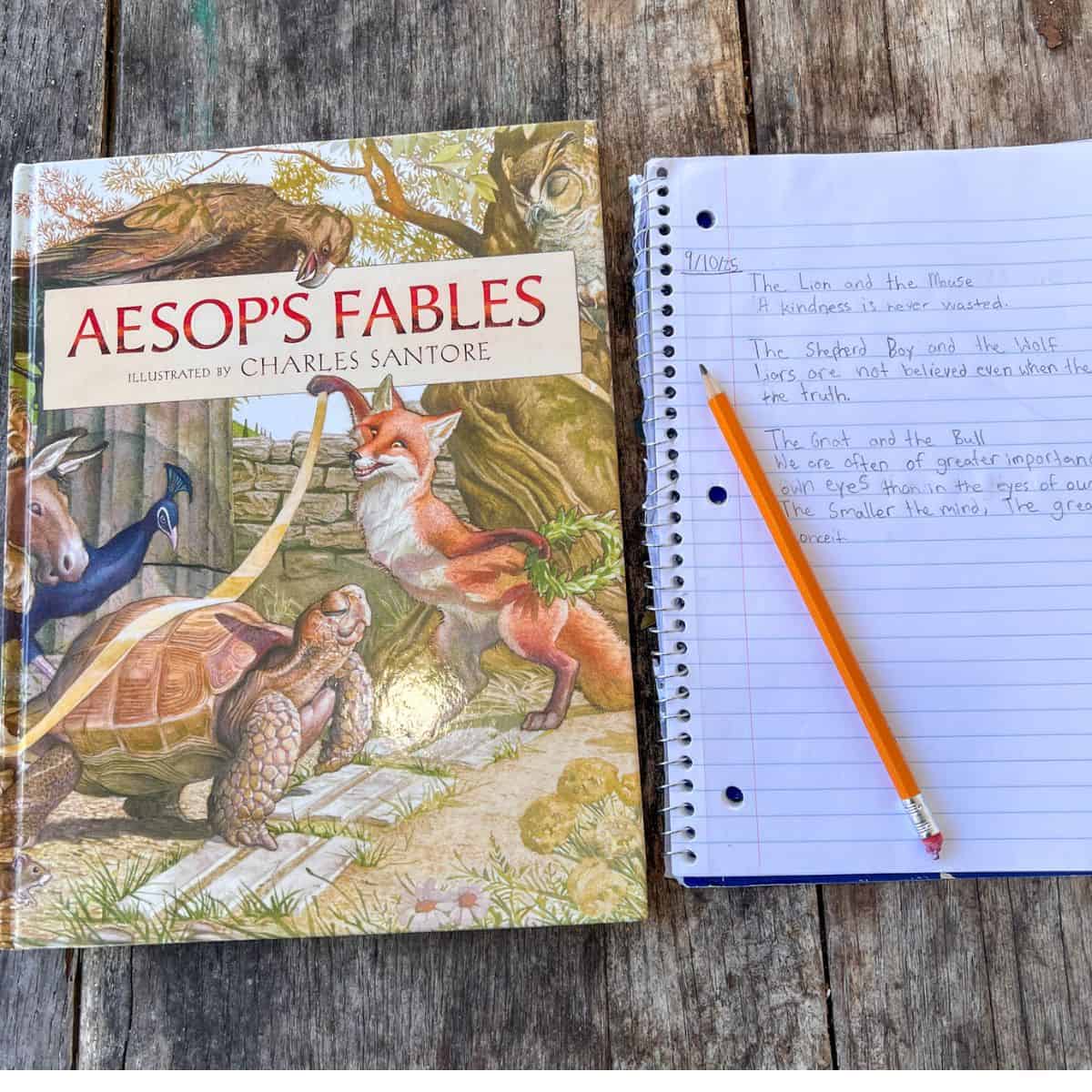 Aesop's Fables Copywork Pages (Free Printable) - Our Life Homeschooling