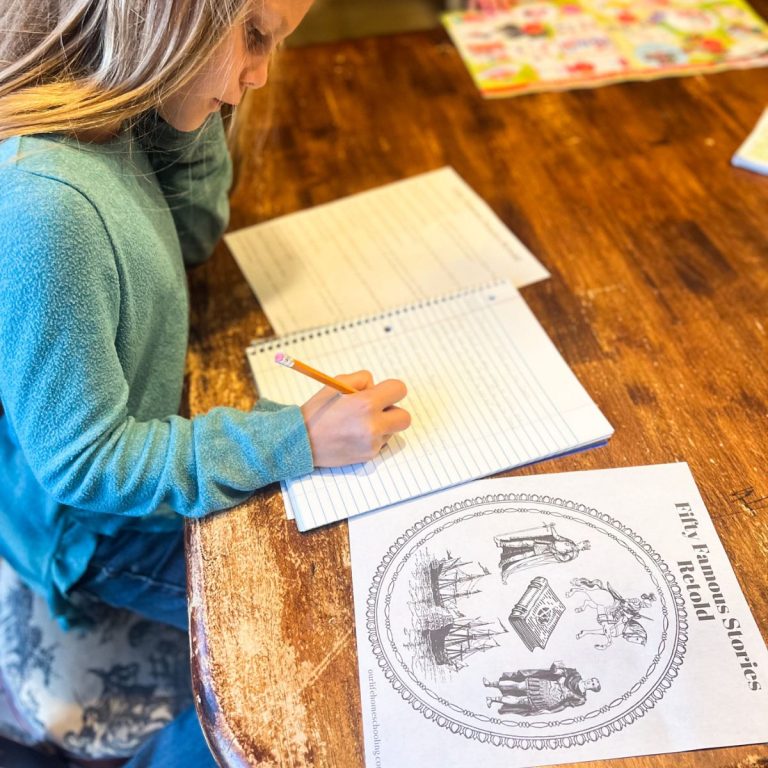 50 Famous Stories Retold Copywork (Free Printable) - Our Life Homeschooling