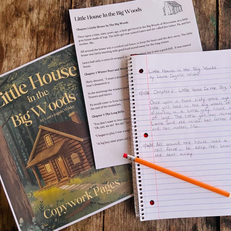 Little House In the Big Woods Copywork (Free Printable) - Our Life ...